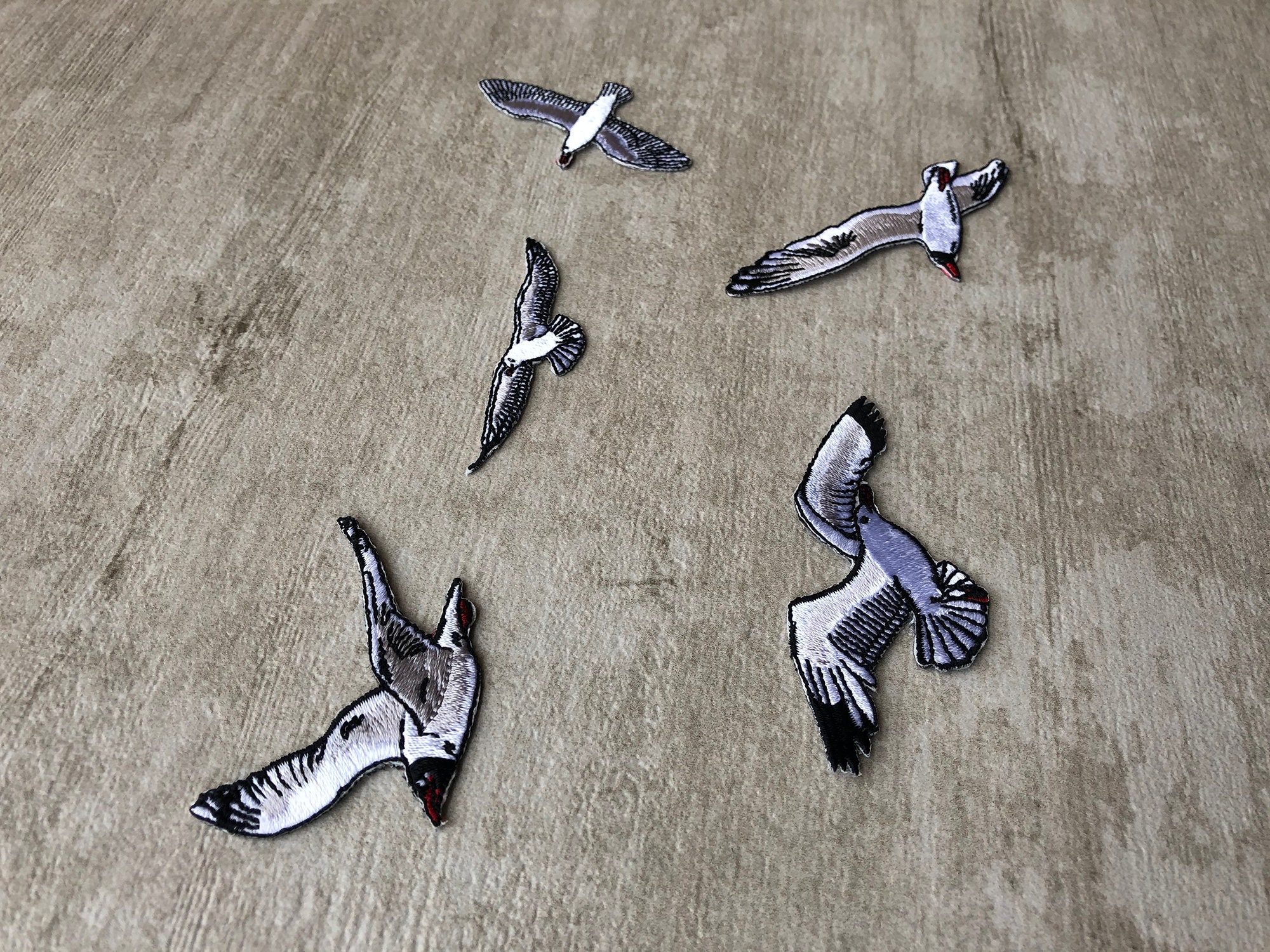 Embroidery Seagull Iron on Appliques Bird Patch - Etsy