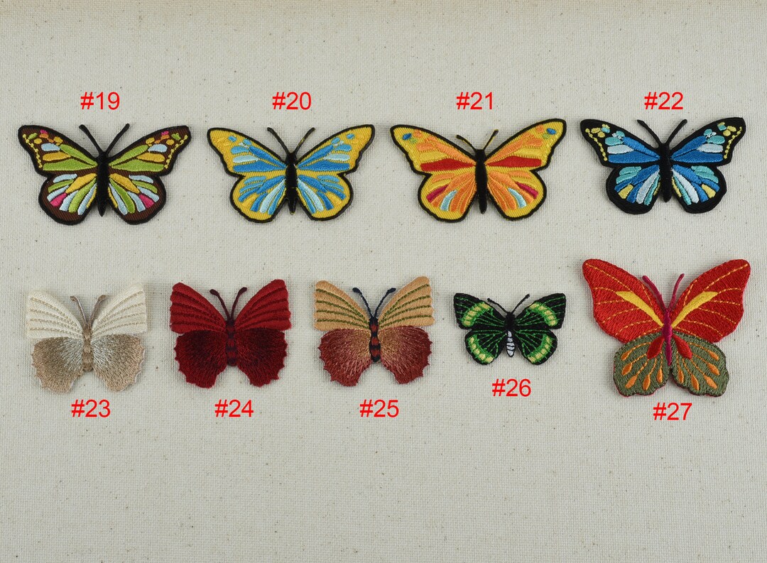 Embroidered Butterfly Patches Iron on Appliques - Etsy