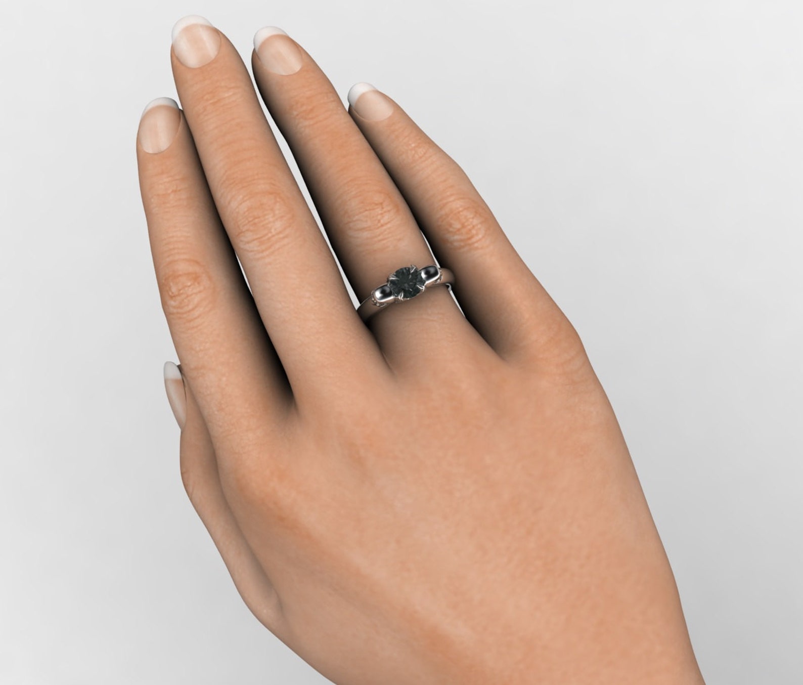 Angels and Demons Engagement Ring in White Gold | Etsy