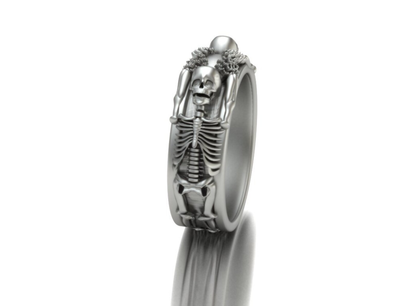Gentleman's Sterling Silver Skeleton Band - Etsy