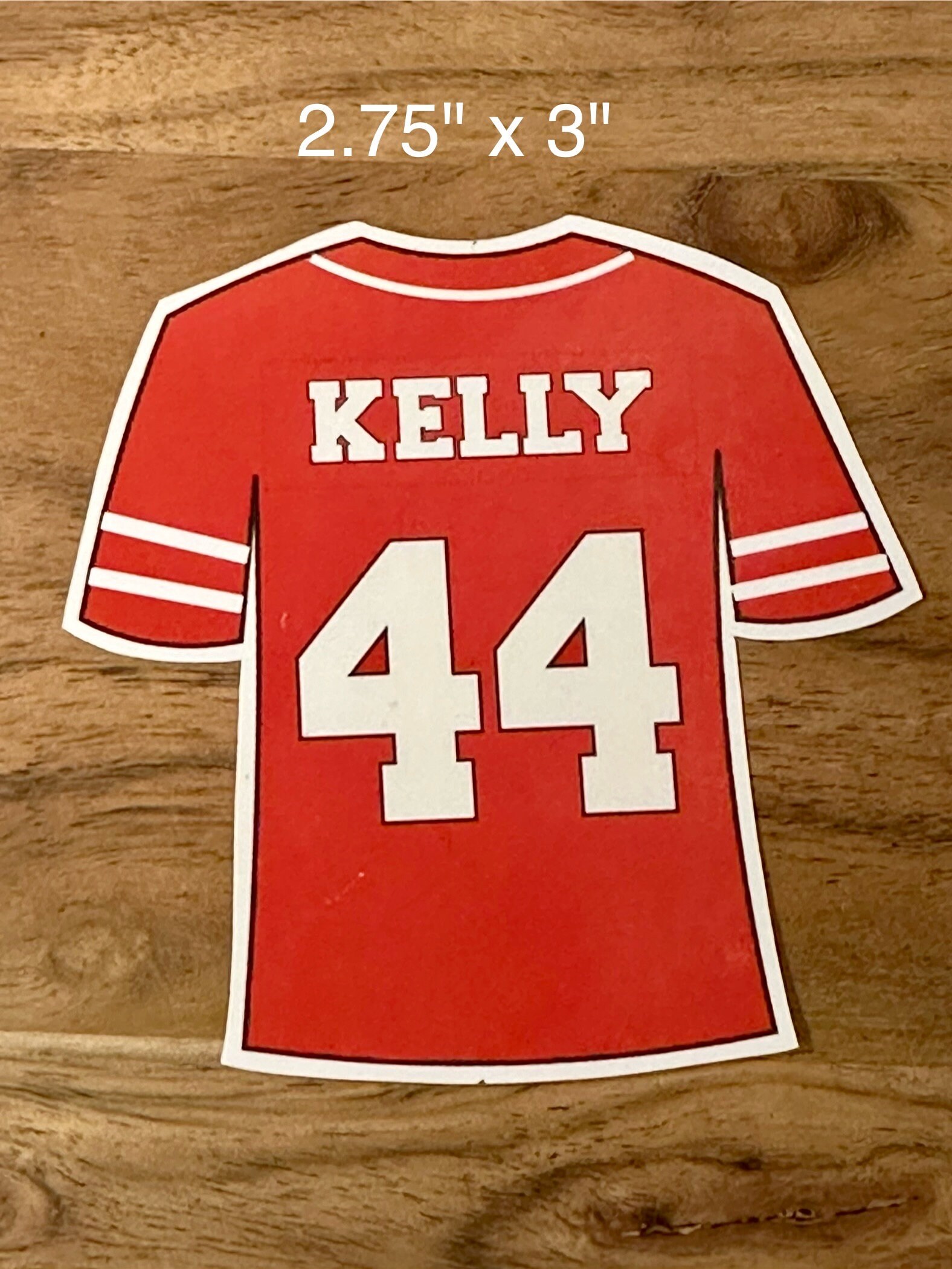 Die-cut Football Jersey Sticker - Etsy