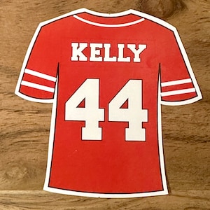 Die-cut Football Jersey Sticker - Etsy