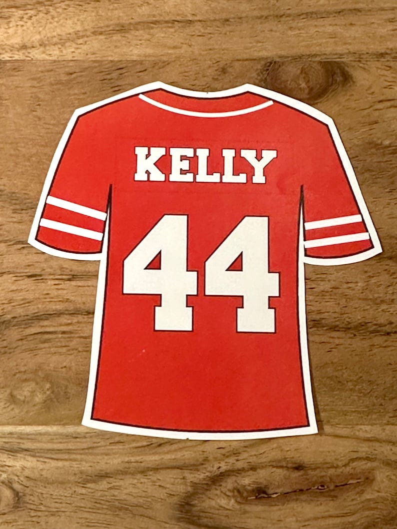 Die-cut Football Jersey Sticker - Etsy