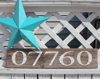 Zip Code Wood Sign - Etsy