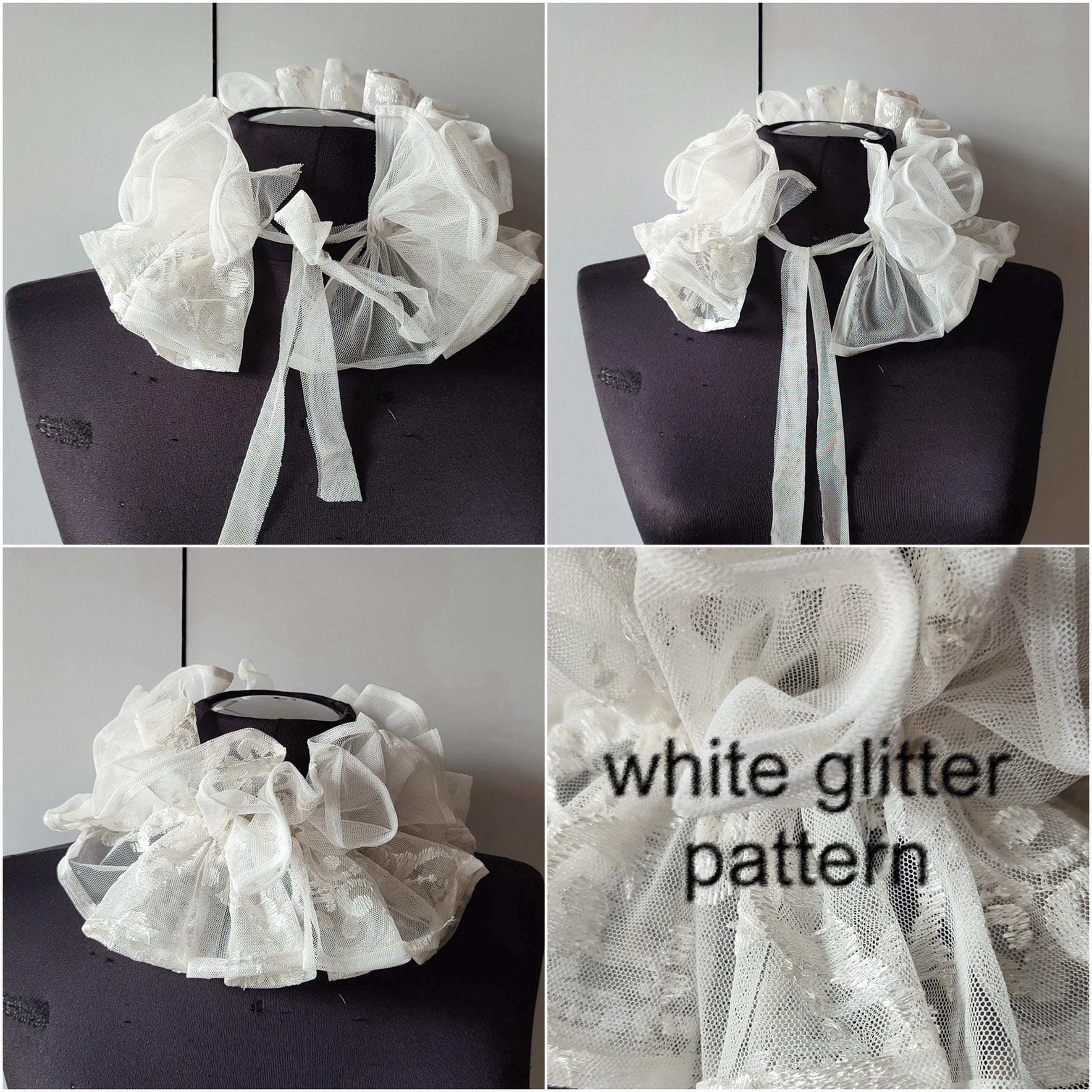 Lace Ruffle Collars, Victorian Style Ivory Beige Ruffled Neck Ruff - Etsy
