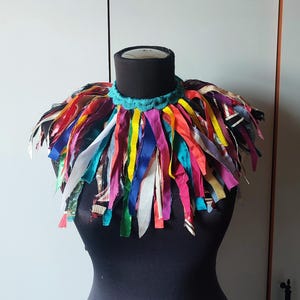 Colorful Festival Tribal Fashion Multicolored Jester Collar Tattered ...