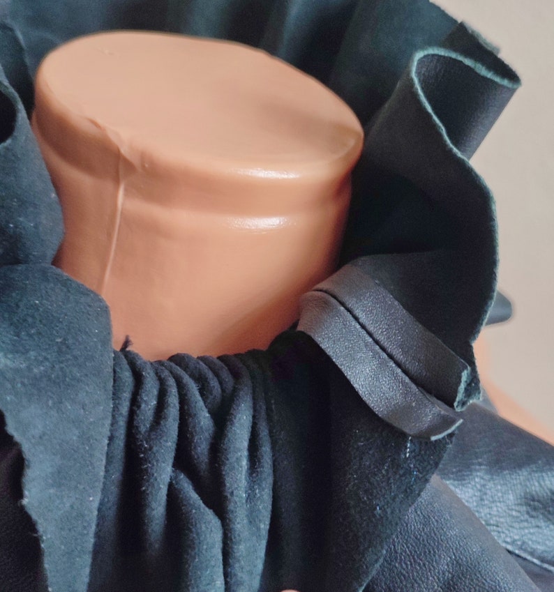 Medieval Warrior Costume Leather Neck Collar, Primitive Torn Rag ...