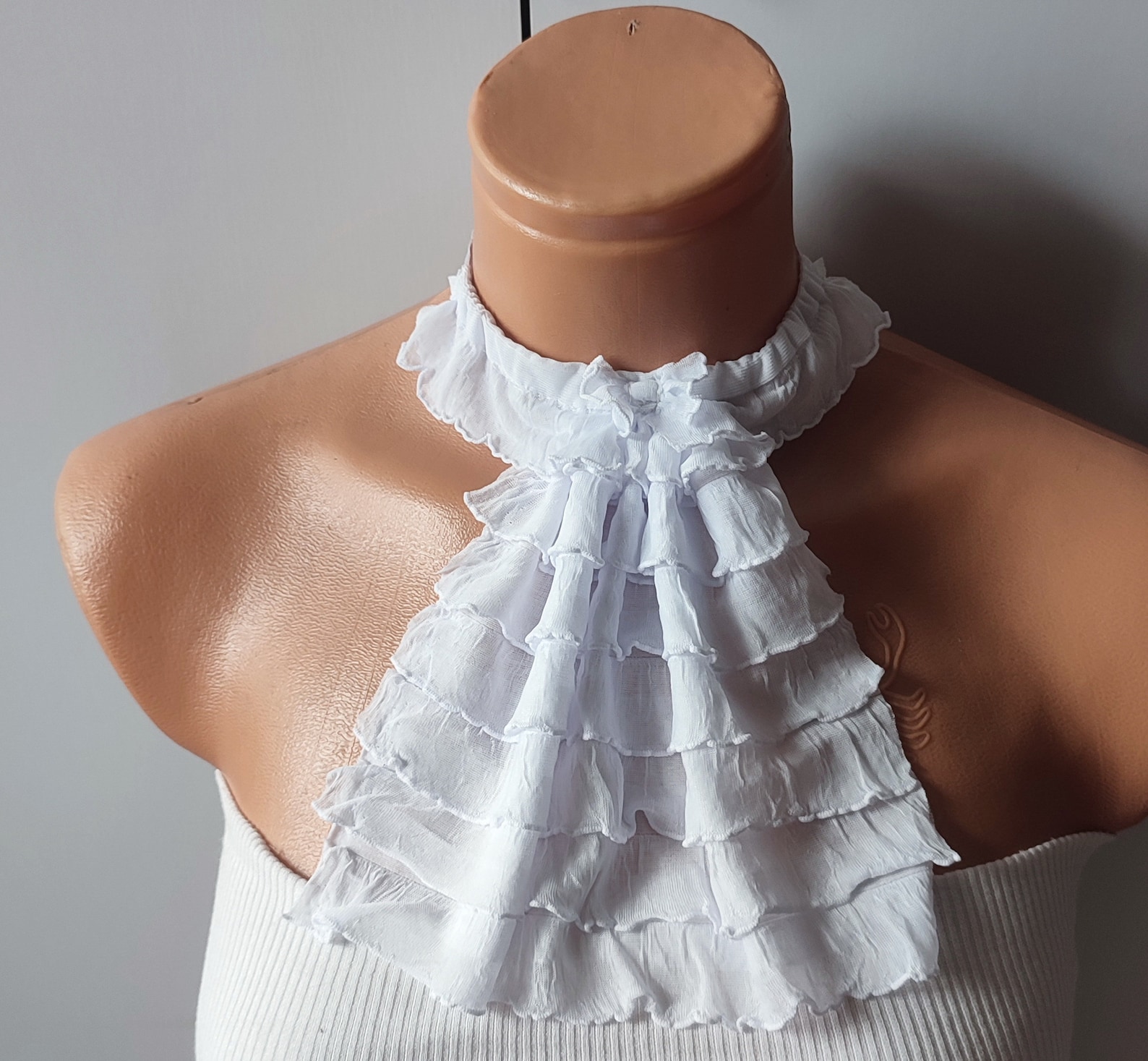 Pirate Costume Custom Ruffled Jabot, Simple Collar Jabot - Etsy