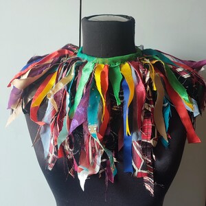 Colorful Festival Tribal Fashion Multicolored Jester Collar Tattered ...