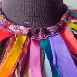 Colorful Festival Tribal Fashion Multicolored Jester Collar Tattered ...