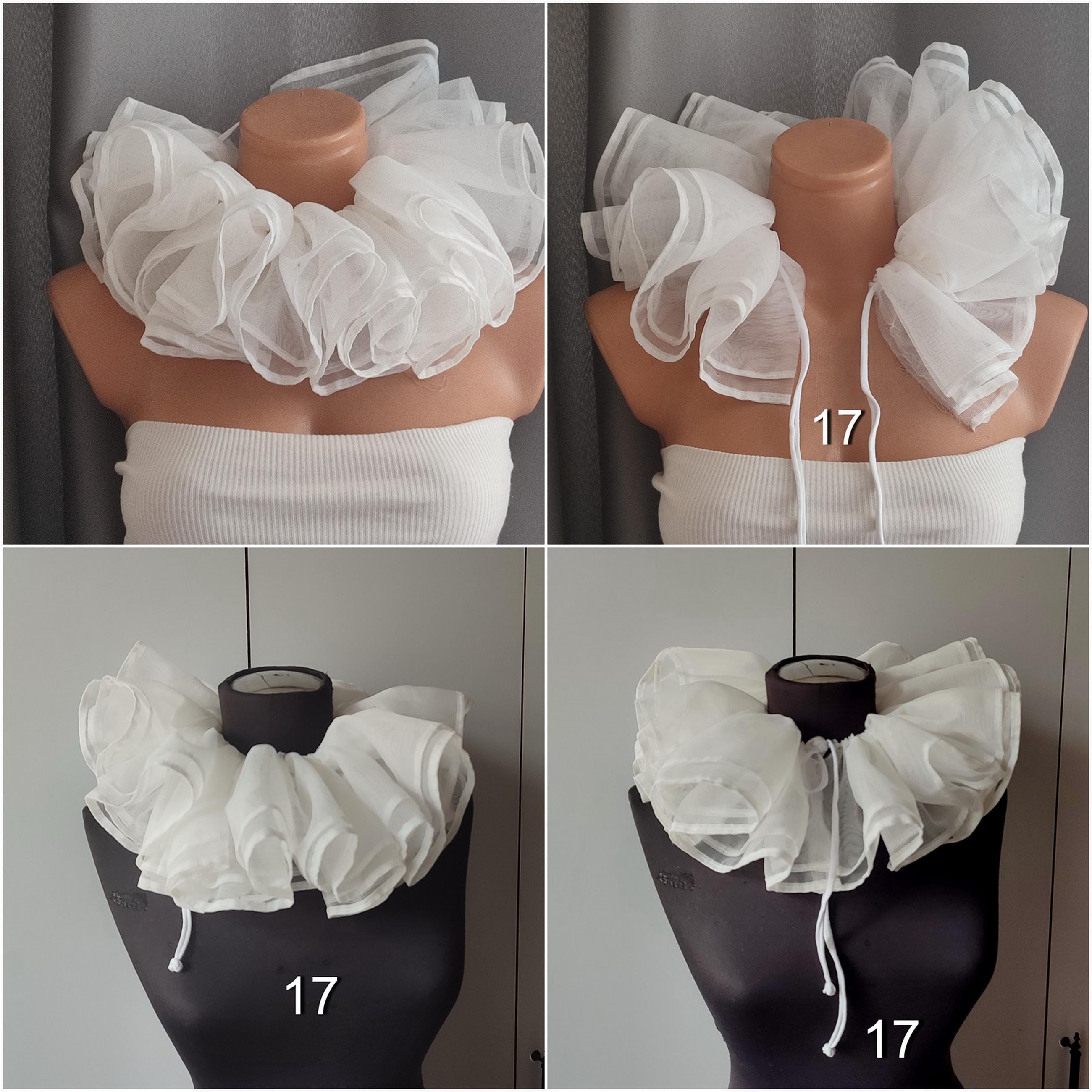 Huge Ruffle Clown Collar Ruff, Big Neck Collar Costume Accessory - Etsy
