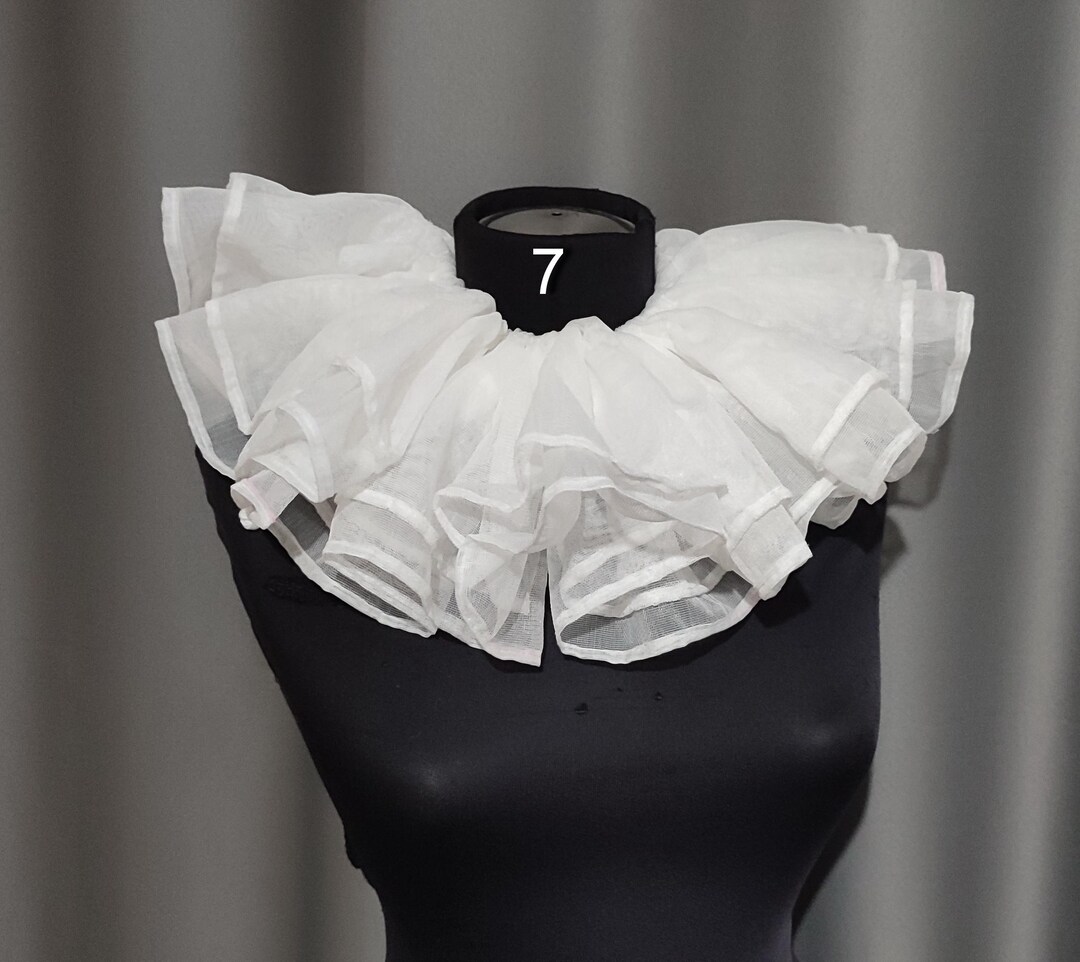 Huge Ruffle Clown Collar Ruff, Big Neck Collar Costume Accessory - Etsy