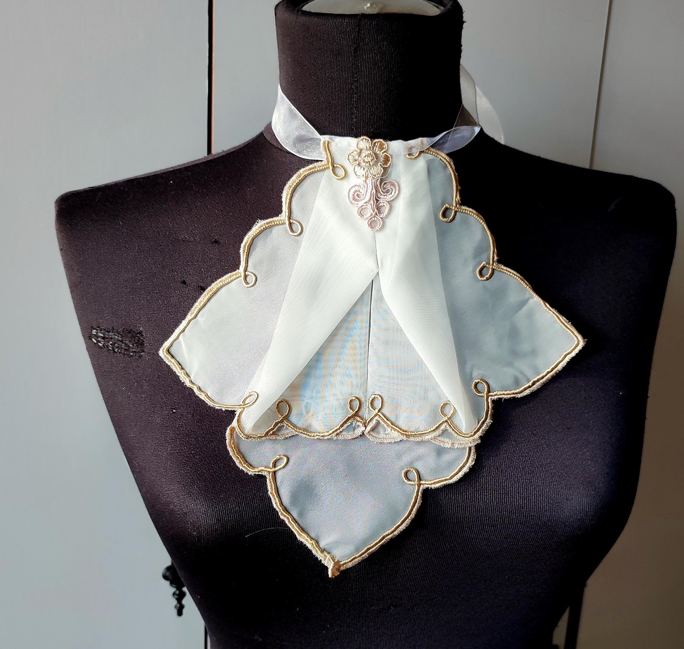 Victorian Inspired Retro Jabot Collar, Upcycled Vintage Piece, Mini ...