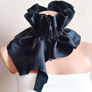 Medieval Warrior Costume Leather Neck Collar, Primitive Torn Rag ...