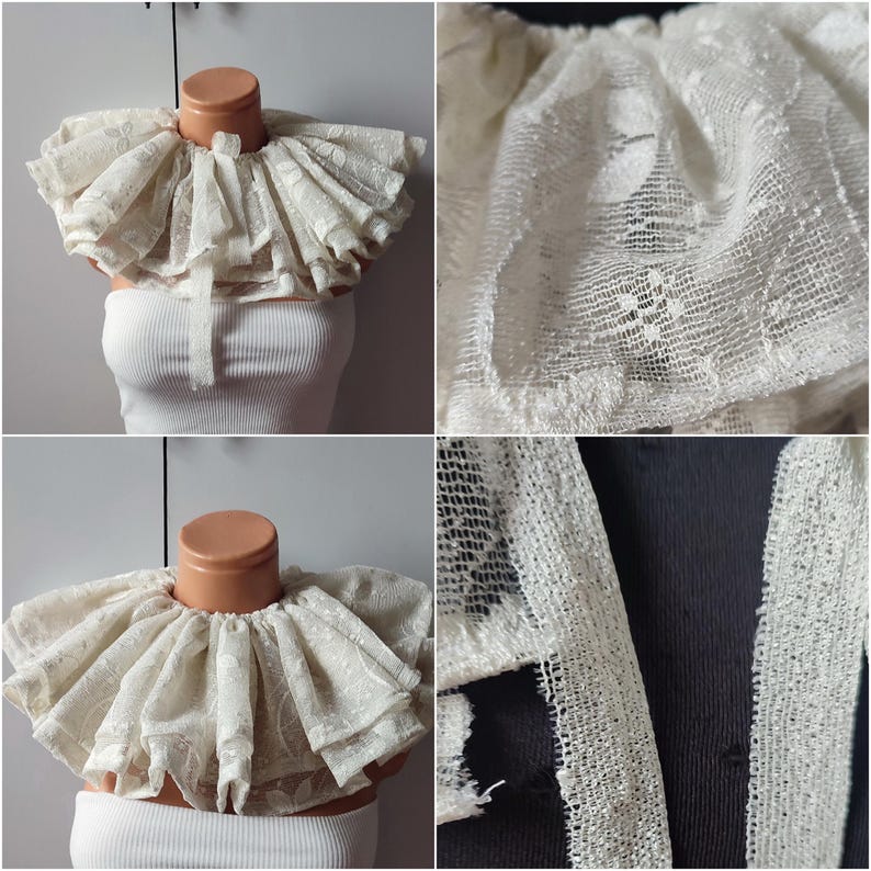 Huge Ruffle Clown Collar Ruff, Big Neck Collar Costume Accessory - Etsy