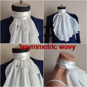 Jabot Ruffle Collar White Ruffle Neck Pice Medieval Costume Jabot ...