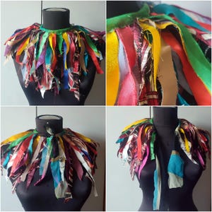 Colorful Festival Tribal Fashion Multicolored Jester Collar Tattered ...
