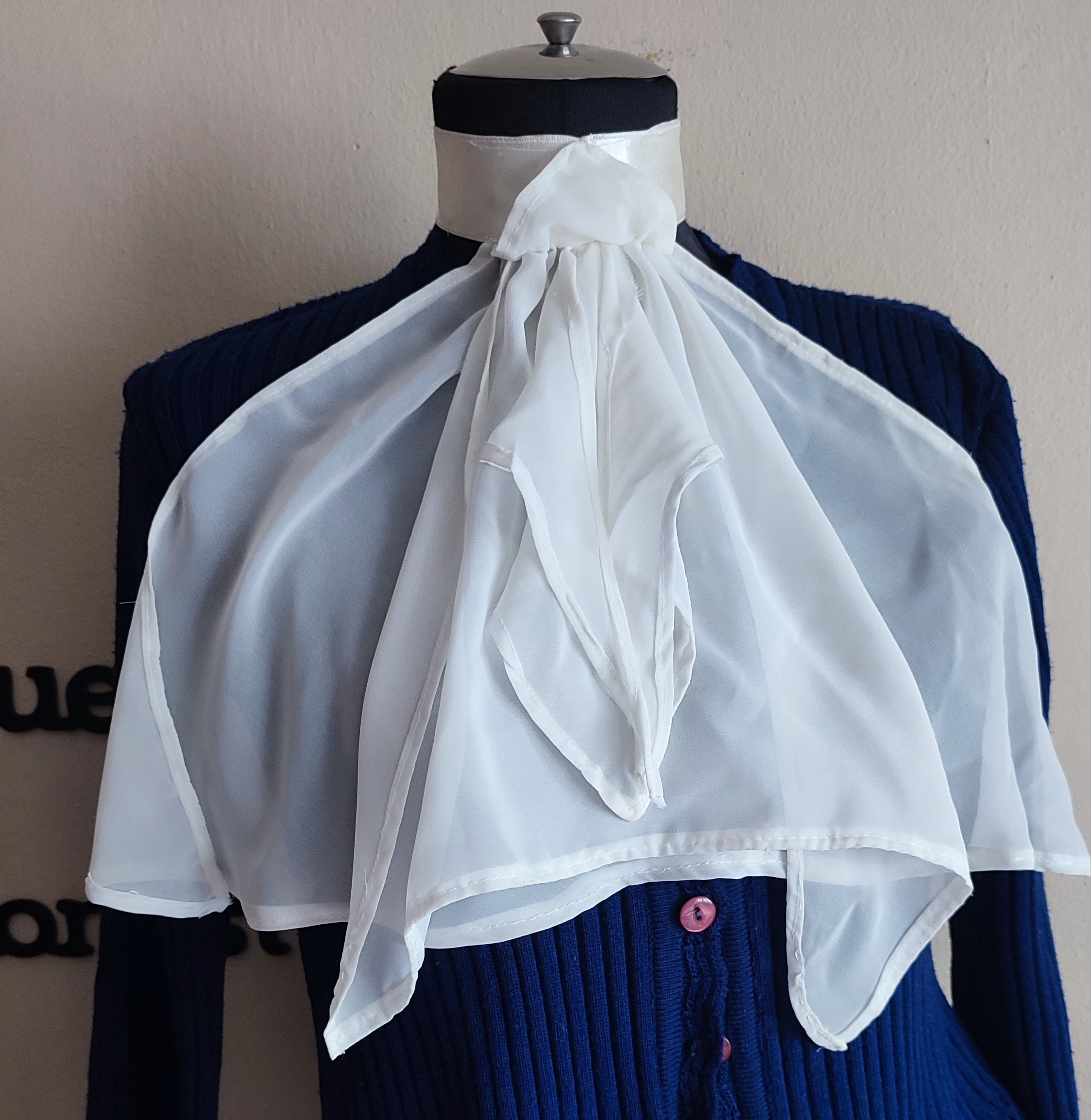 Jabot Ruffle Collar White Ruffle Neck Pice Medieval Costume Jabot ...