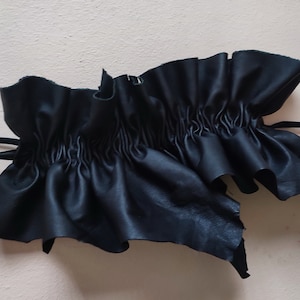 Medieval Warrior Costume Leather Neck Collar, Primitive Torn Rag ...