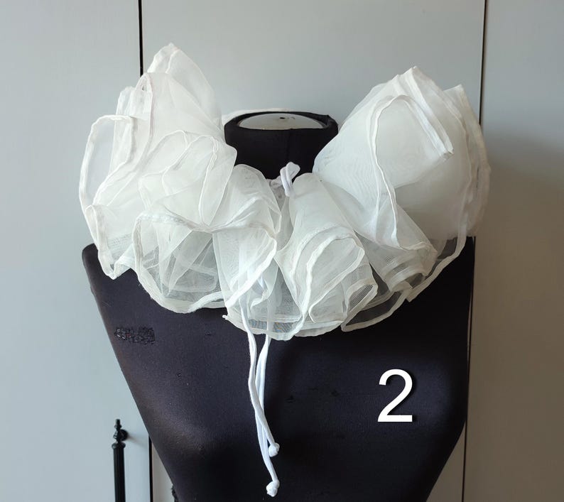 Huge Ruffle Clown Collar Ruff, Big Neck Collar Costume Accessory - Etsy