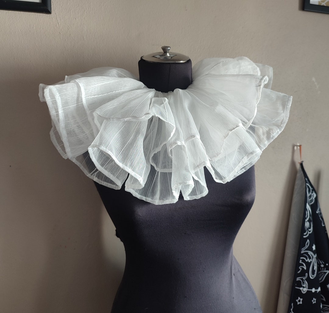 Huge Ruffle Clown Collar Ruff, Big Neck Collar Costume Accessory - Etsy