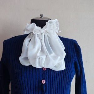 Jabot Ruffle Collar White Ruffle Neck Pice Medieval Costume Jabot ...