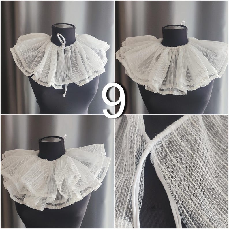 Huge Ruffle Clown Collar Ruff, Big Neck Collar Costume Accessory - Etsy