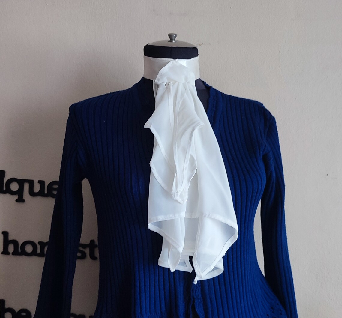 Jabot Ruffle Collar White Ruffle Neck Pice Medieval Costume Jabot ...