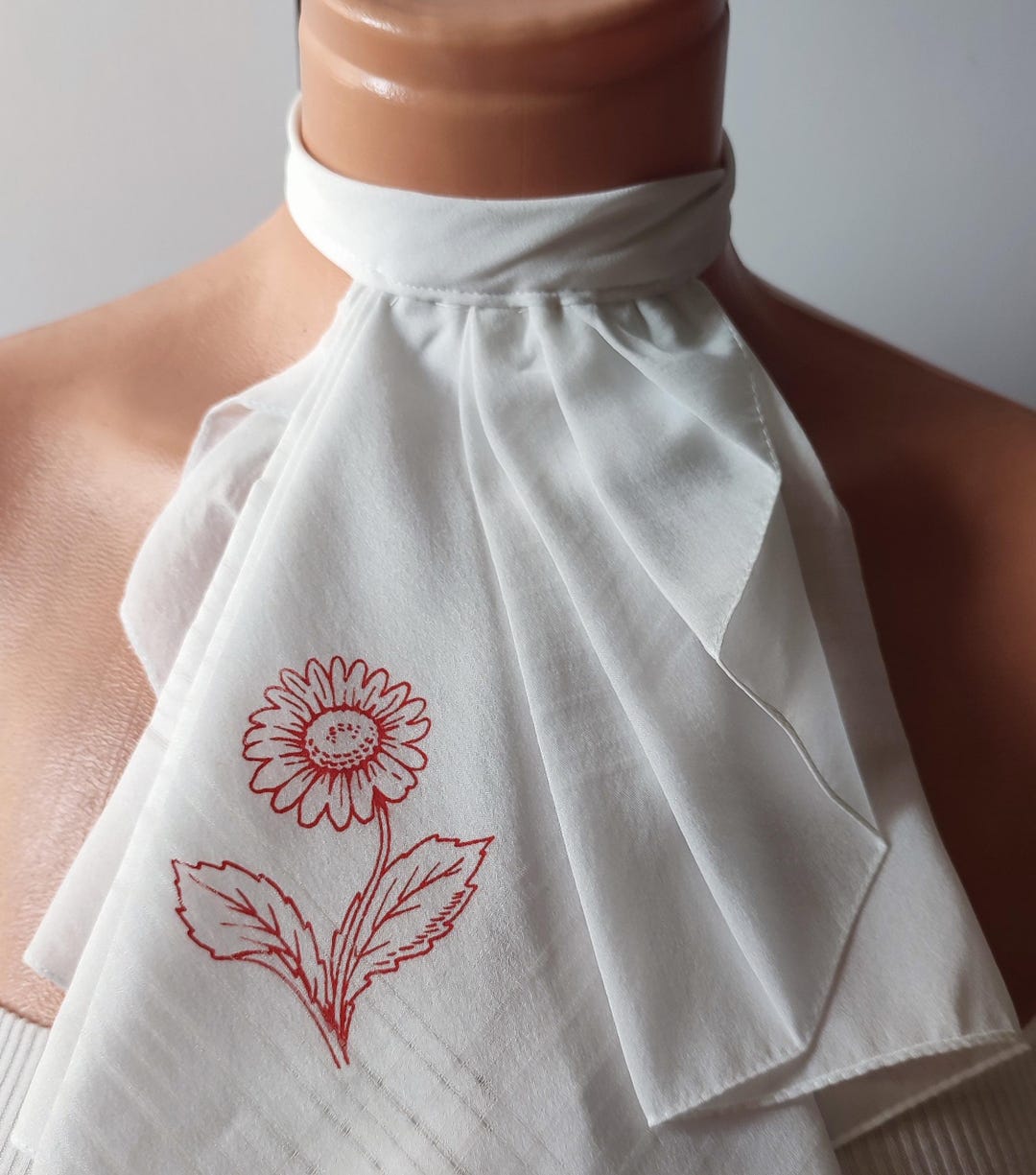 White Jabot Ruffle Collar White Ruffle Neck Piece Jabot Renaissance ...