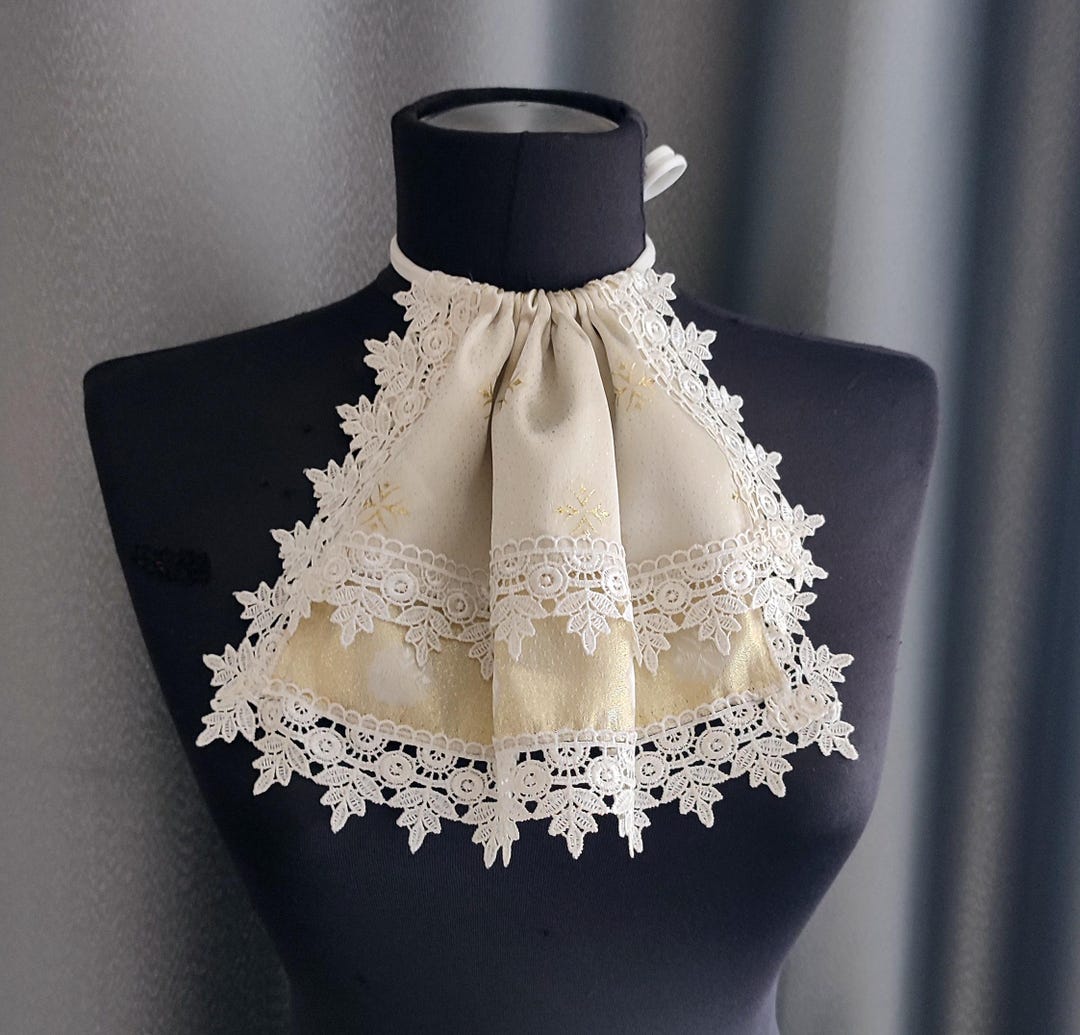 Reversible Jabot Collar for Men, Wide Peter Pan Collar Double Layer ...