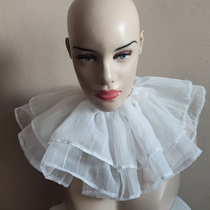 Huge Ruffle Clown Collar Ruff, Big Neck Collar Costume Accessory - Etsy