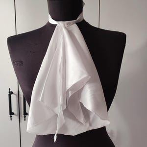 White Jabot Ruffle Collar, Ruffle Neck Pice Medieval Costume Accessory ...