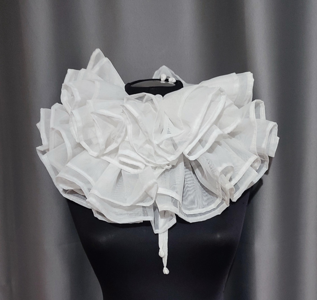 Huge Ruffle Clown Collar Ruff, Big Neck Collar Costume Accessory - Etsy