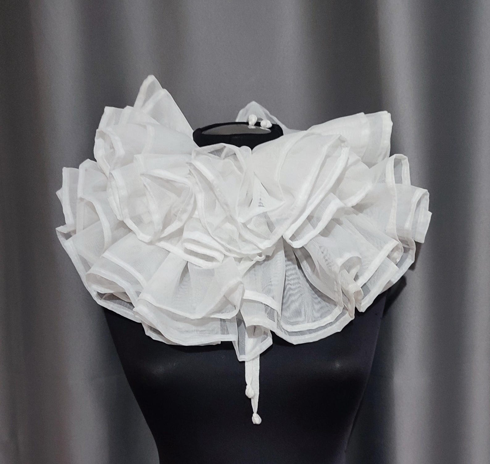 Huge Ruffle Clown Collar Ruff, Big Neck Collar Costume Accessory - Etsy