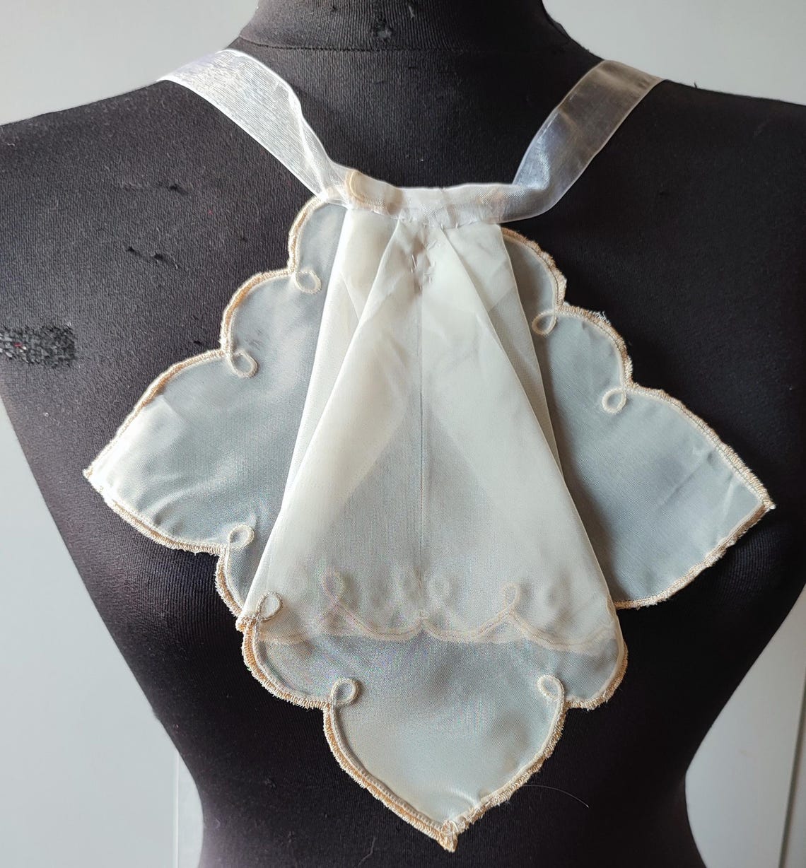 Victorian Inspired Retro Jabot Collar, Upcycled Vintage Piece, Mini ...