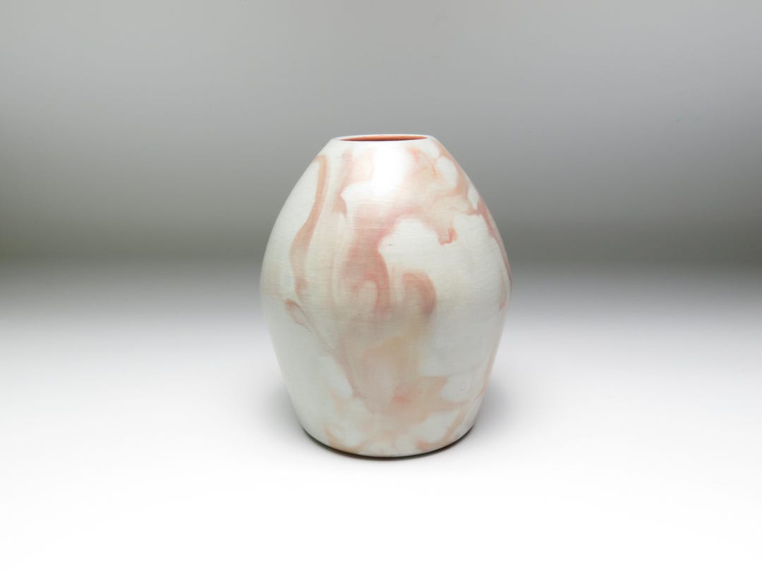 Small Angular Ceramic Vase: Wheel Thrown Earthenware Pottery With Light ...