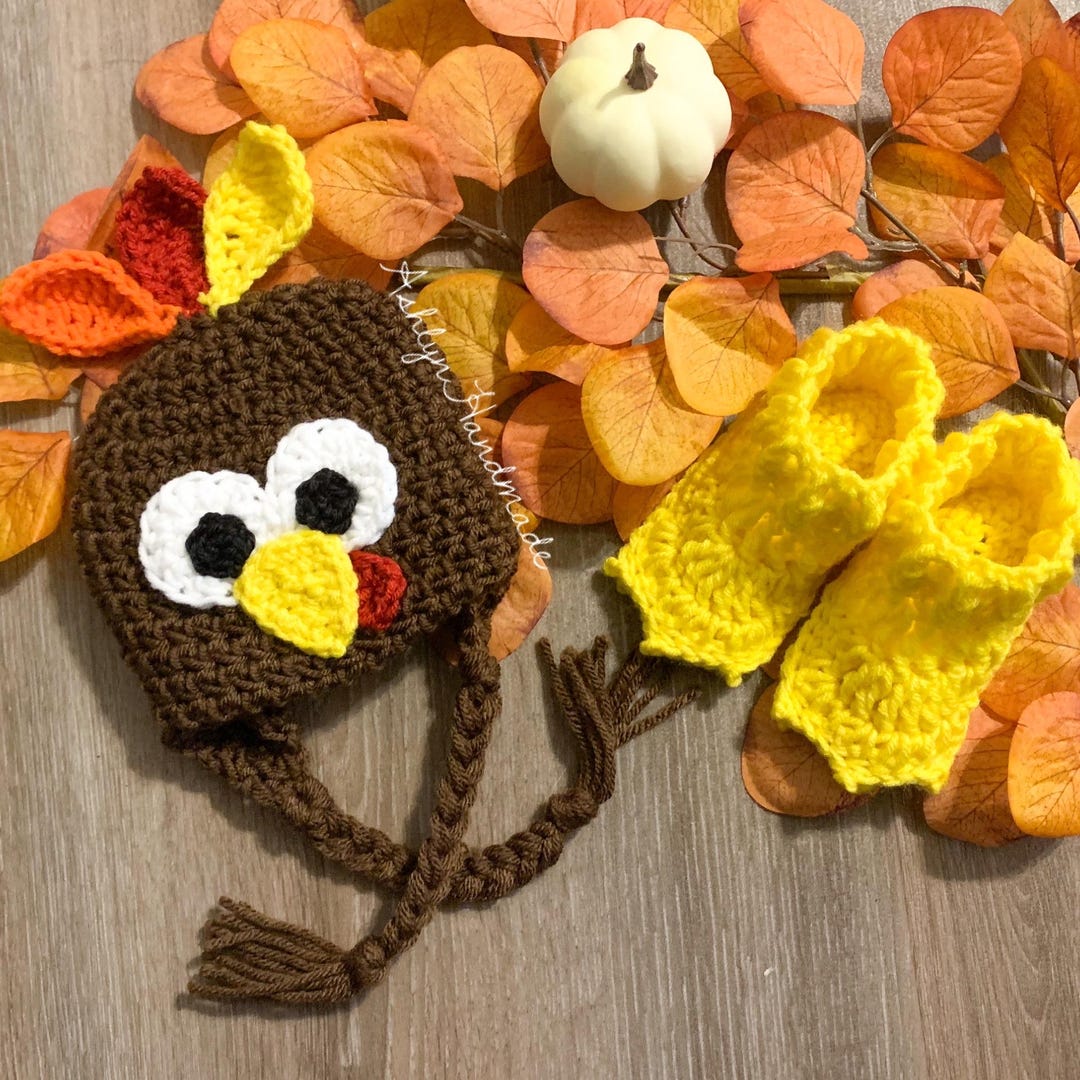Crochet Turkey Hat Boots || Outfit || Costume || Thanksgiving || First ...