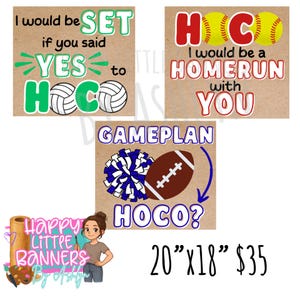 Homecoming Proposal Painted Banner - Etsy