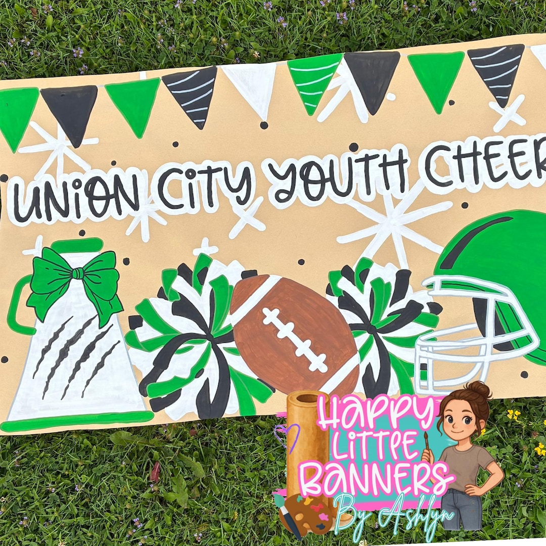 Custom Hand Painted Cheer Banner – Personalized Spirit Sign for ...