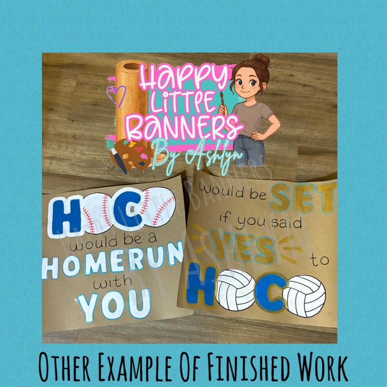 Homecoming Proposal Banner | Hand Painted Sports HOCO Sign | Volleyball ...