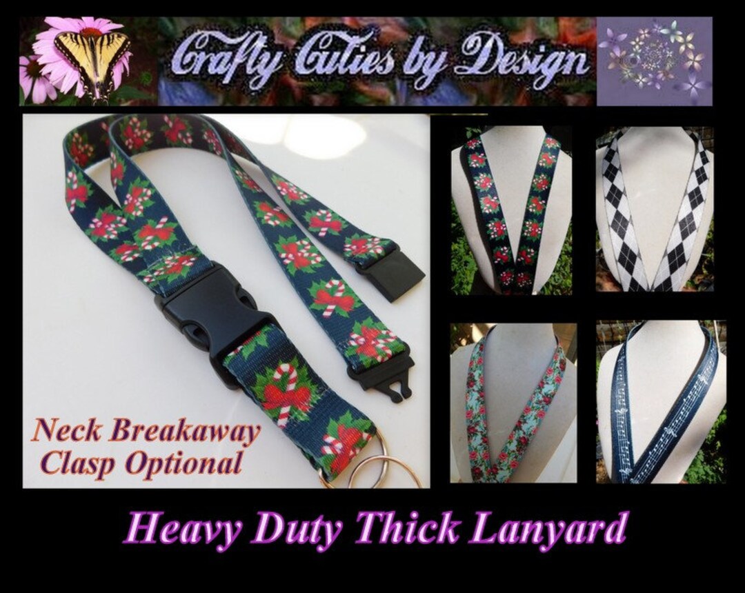 Holiday Heavy Duty Thick Lanyard Webbing Double Sided - Etsy