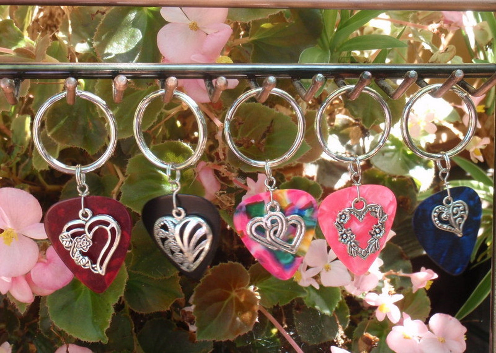 Heart Key Chain 16 Colors Available Choice Emblem Heart - Etsy