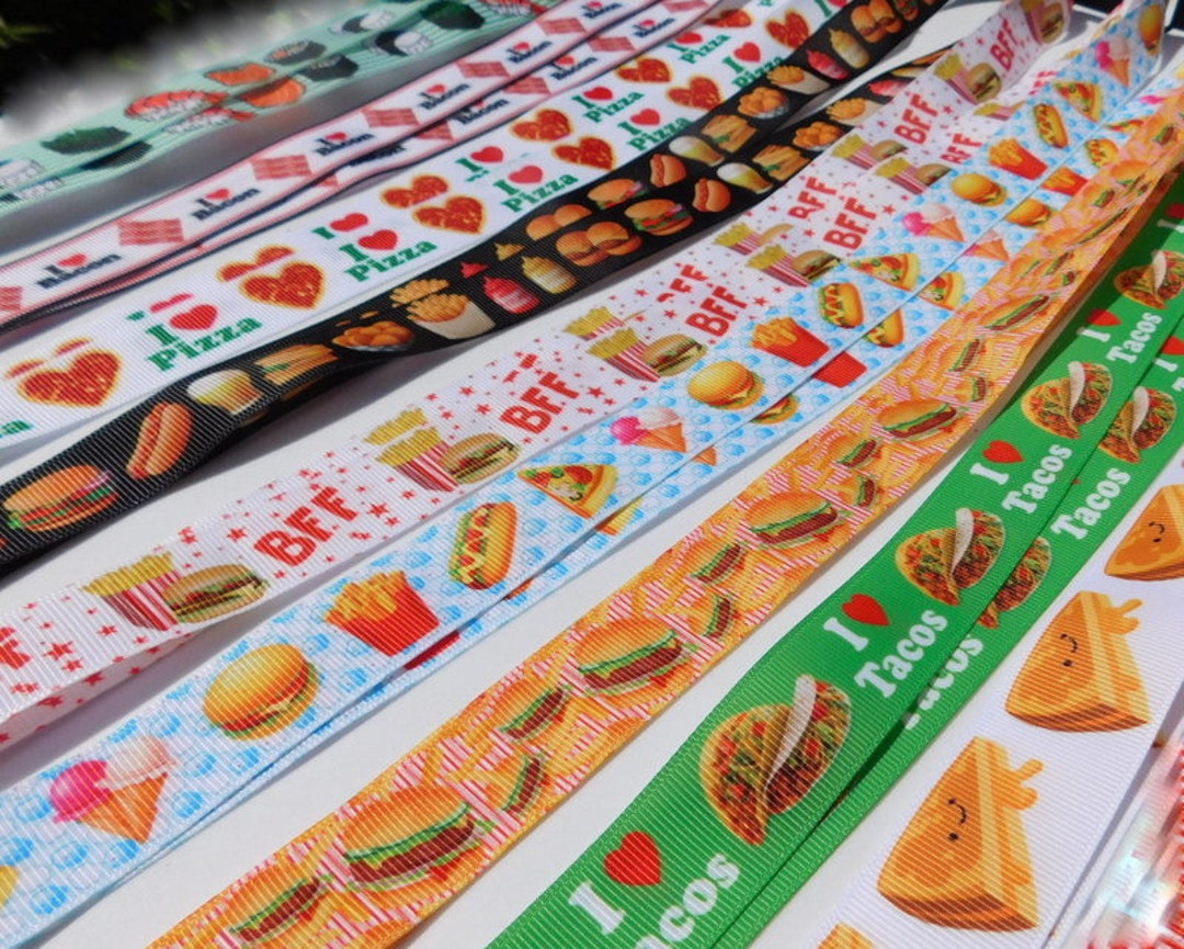 Snacks Food - ID Lanyard - Burger Fries Taco Pizza Sushi Bacon Grilled ...