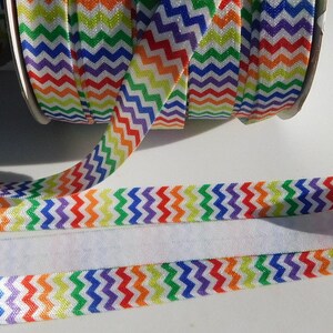FOE Ribbon - Chevron - 5/8" 16mm - Printed Fold Over Elastic by Yard ...