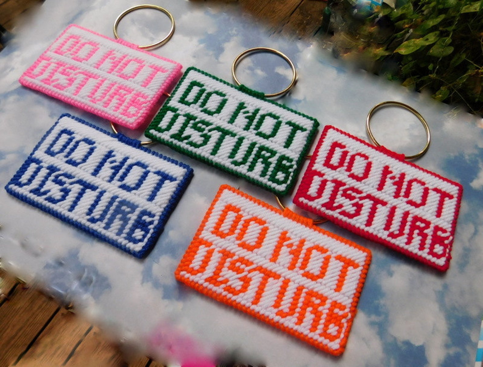 Do Not Disturb Door Sign - 3" X 5" - Choice of Color Pink, Blue, Green ...