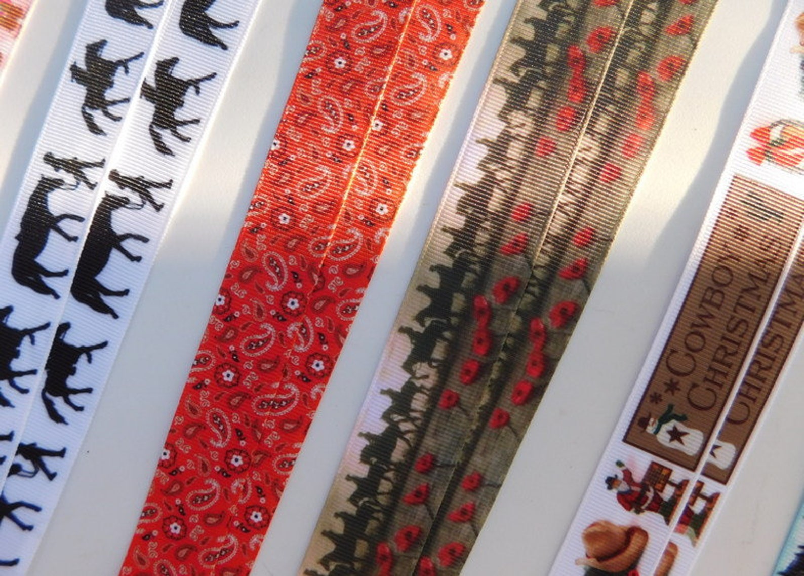 3 Yards Horses & Cowboys Grosgrain Ribbon Your Choice - Etsy