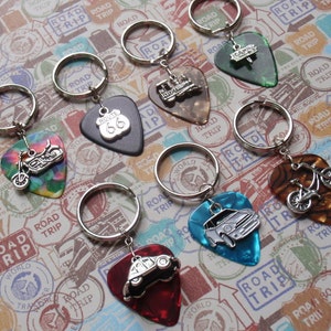 Road Trip Key Chain, Choice Travel Key Ring in 16 Colors, Bicycle, Car ...