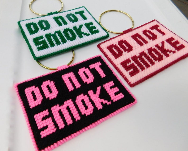 Do Not Smoke Sign - 4" X 5.75" Door or Wall Hanging - Choice Neon Pink ...