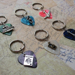 Travel Key Chain, Choice Keyring, 16 Color Selections, Gondola Boat ...