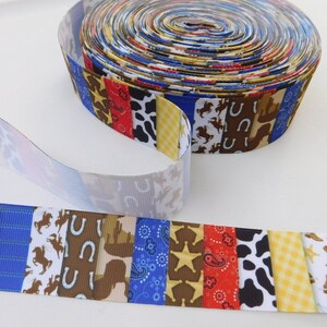 1.5" Western & Farm Ribbon - Barnyard Animals, Bandana, Denim, Horses ...